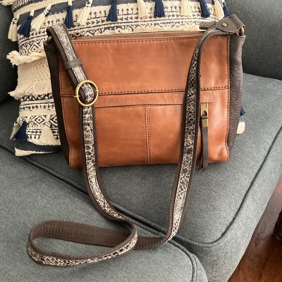 The Sak | Bags | The Sak Cognac Snake Skin Strap Leather Handbag | Poshmark